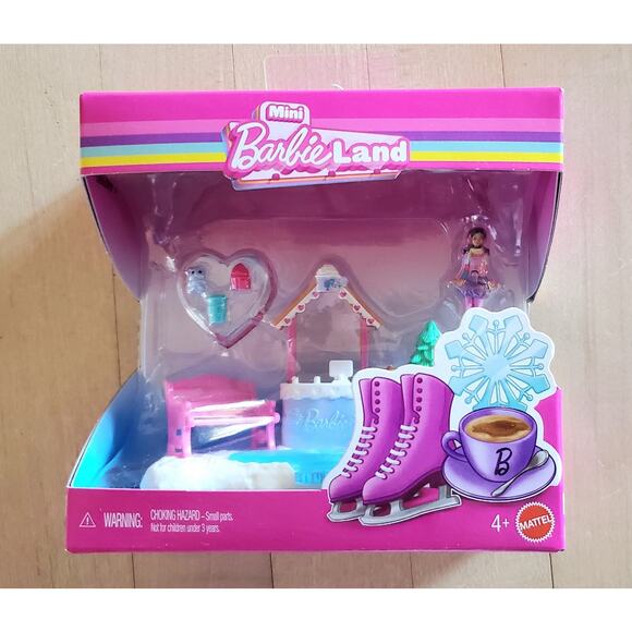 Mattel | Toys | Mini Barbie Land Micro Doll Playset Christmas Tree ...